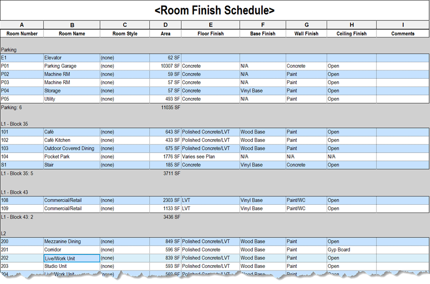 Ideate BIMLink for Room Finish Schedules